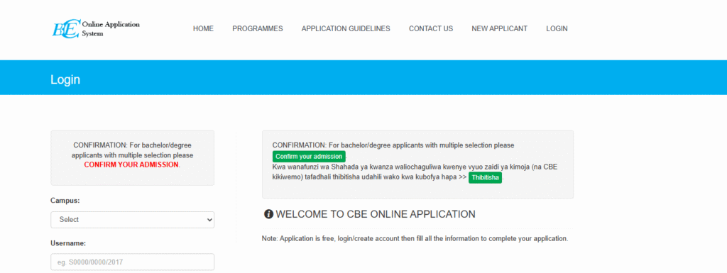 College of Business Education CBE Admission Made Easy: Apply, Track ...
